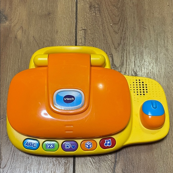 vtech | Toys | Vtech Bright Orange And Yellow Kids Learning Laptop ...
